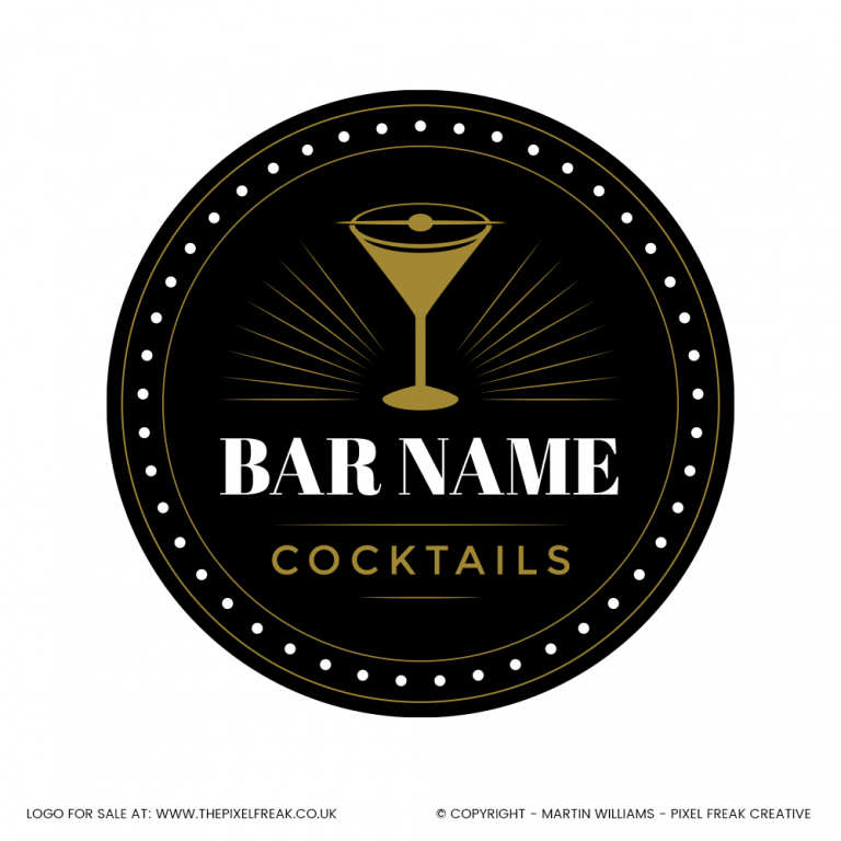 Cocktail Bar Logos for Sale | Bespoke & Ready to Buy