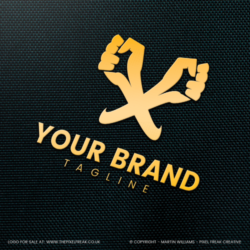 Crossed Fists Logo For Sale | A Powerful, Exclusive Emblem
